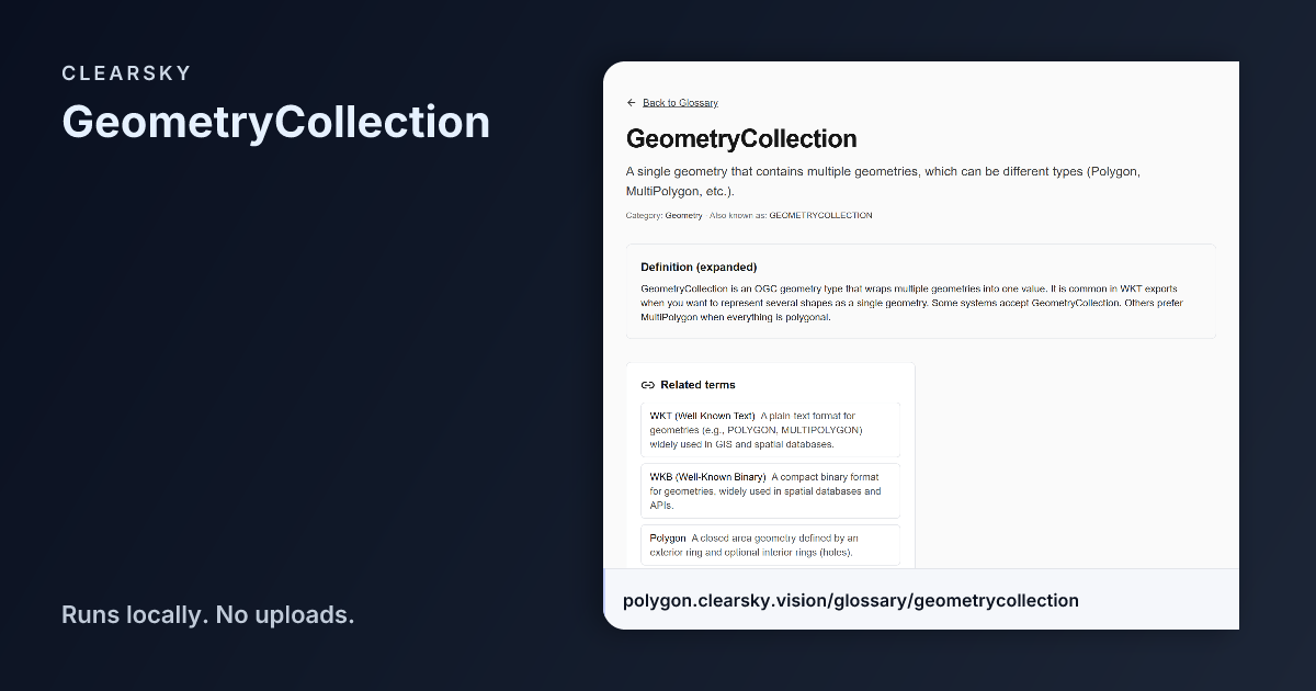GeometryCollection — Glossary | ClearSKY