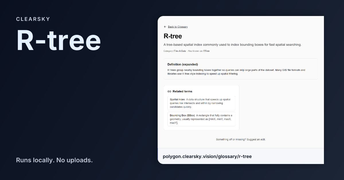 R-tree — Glossary — ClearSKY
