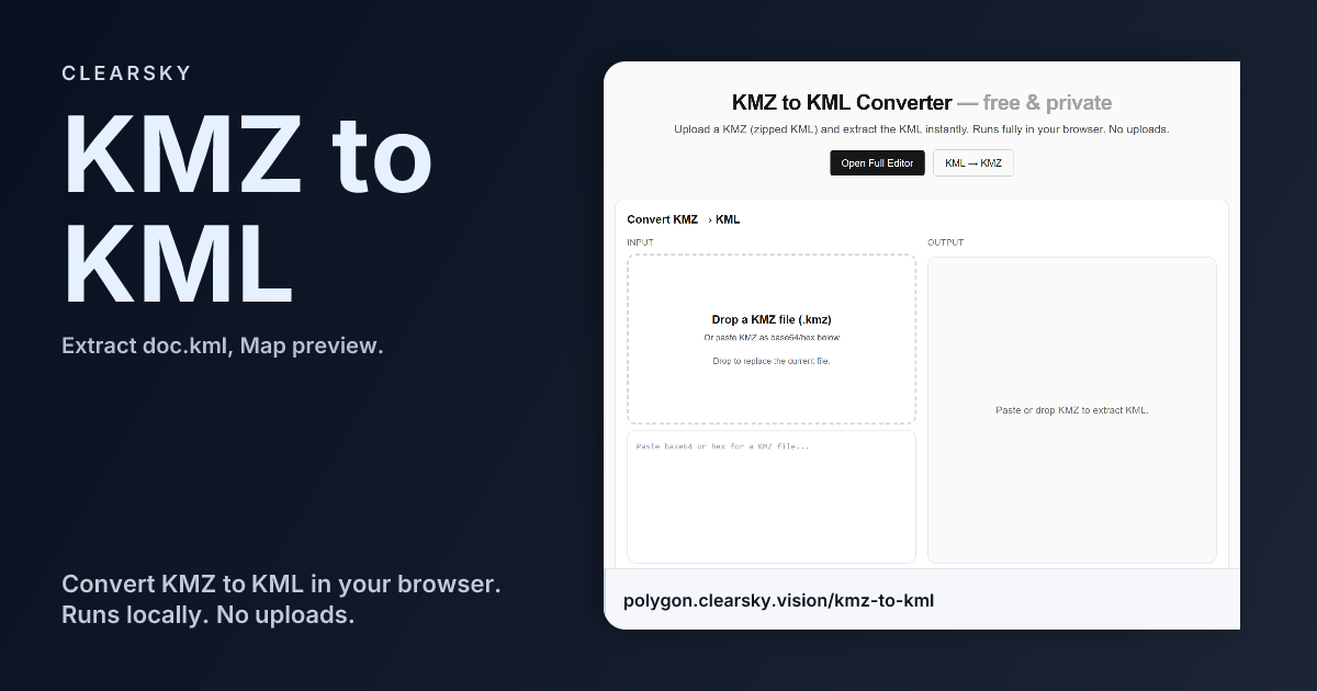 KMZ to KML Converter — Extract doc.kml | ClearSKY