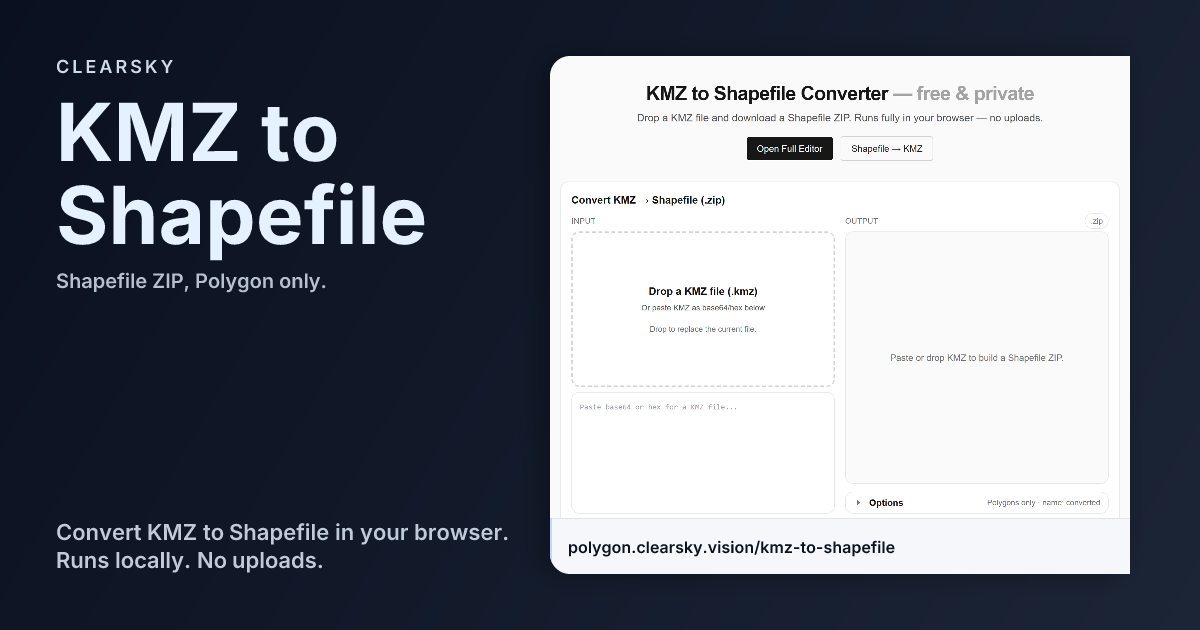 KMZ to Shapefile Converter — Shapefile ZIP | ClearSKY